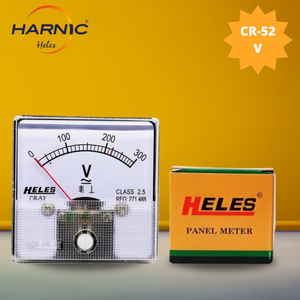 Jual Panel Meter HELES CR 52 Voltmeter 15 - 500 Volt | Shopee Indonesia