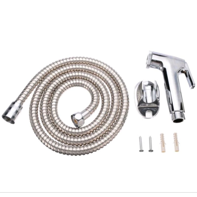 Jual SELANG SHOWER NEKEL 1.5 METER KEPALA JET SHOWER HANGER BIDET ...