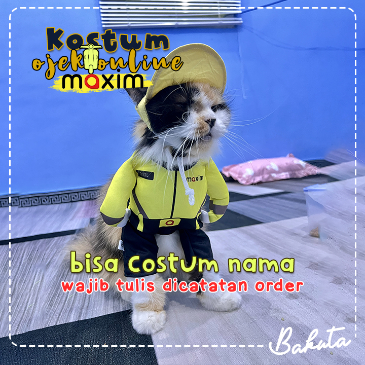 Jual Kostum Cosplay Ojol Maxim untuk kucing dan anjing Baju Model ...