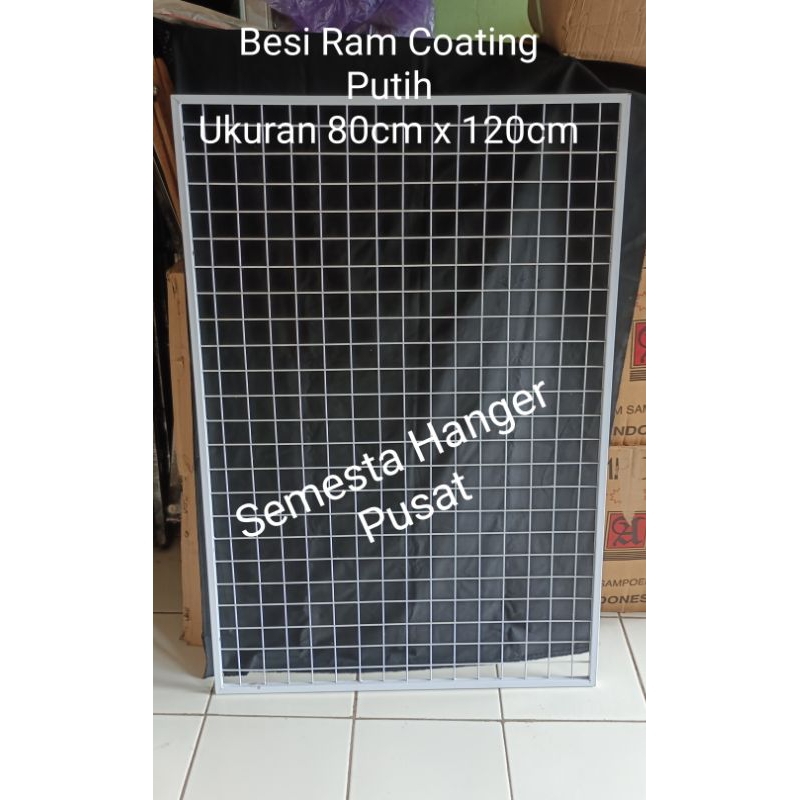 Jual Besi Ram Coating Putih/Ram Display , ukuran 80cm x 120cm | Shopee ...