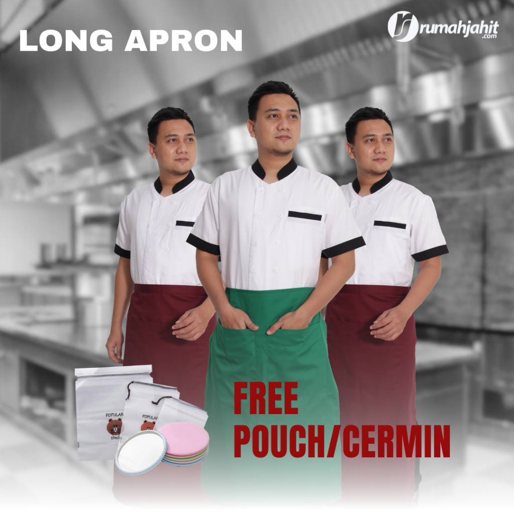 Jual QCHEF LONG APRON, BAJU KOKI APRON, BAJU KOKI RESTORAN, APRON ...