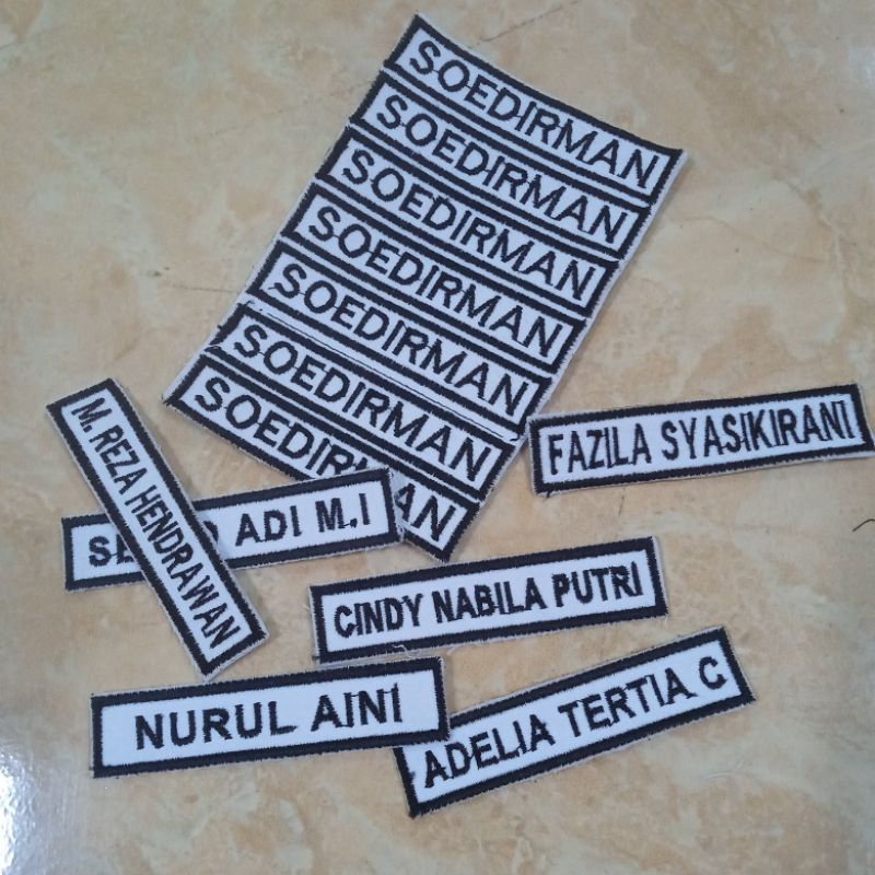 Jual bet bordir nama seragam sekolah badge SD SMP SMA Mts ma | Shopee ...