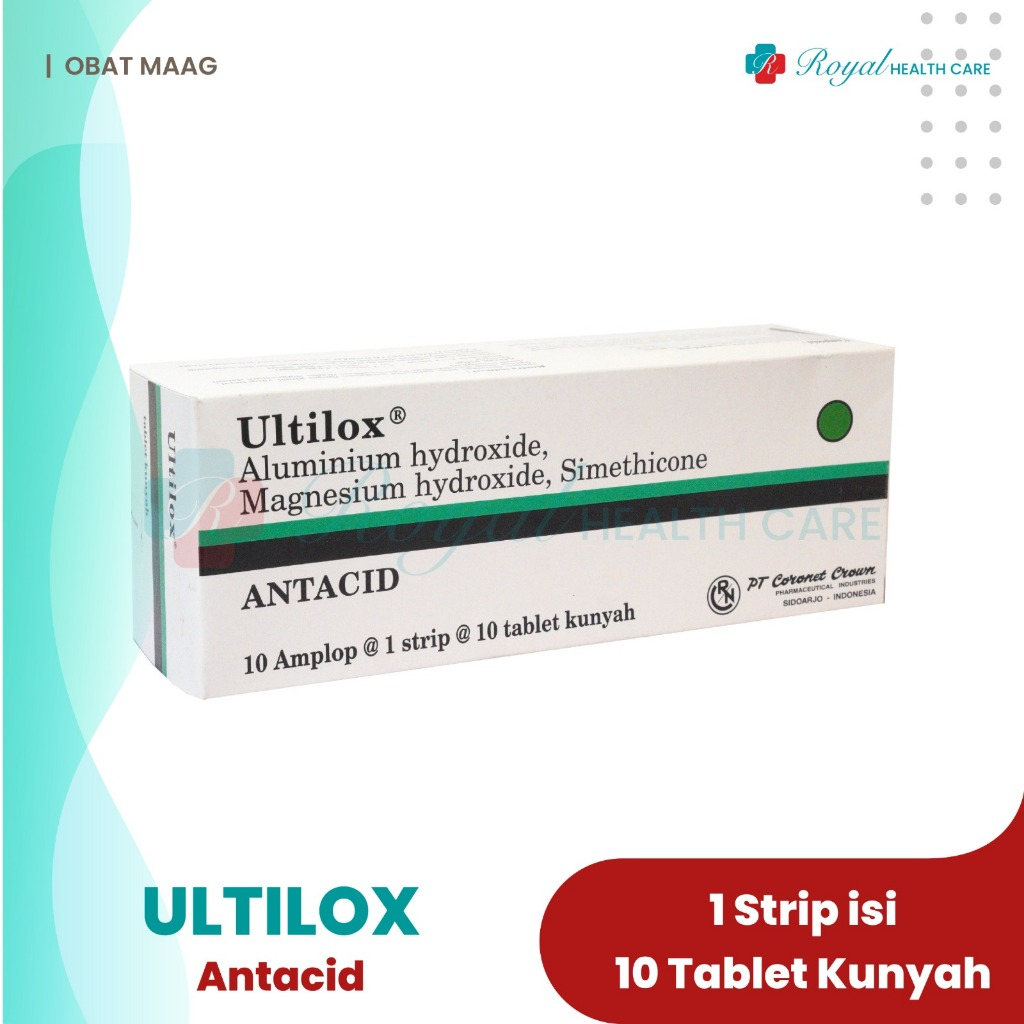 Jual ULTILOX STRIP ISI 10 TABLET KUNYAH Untuk Gangguan Lambung | Shopee ...
