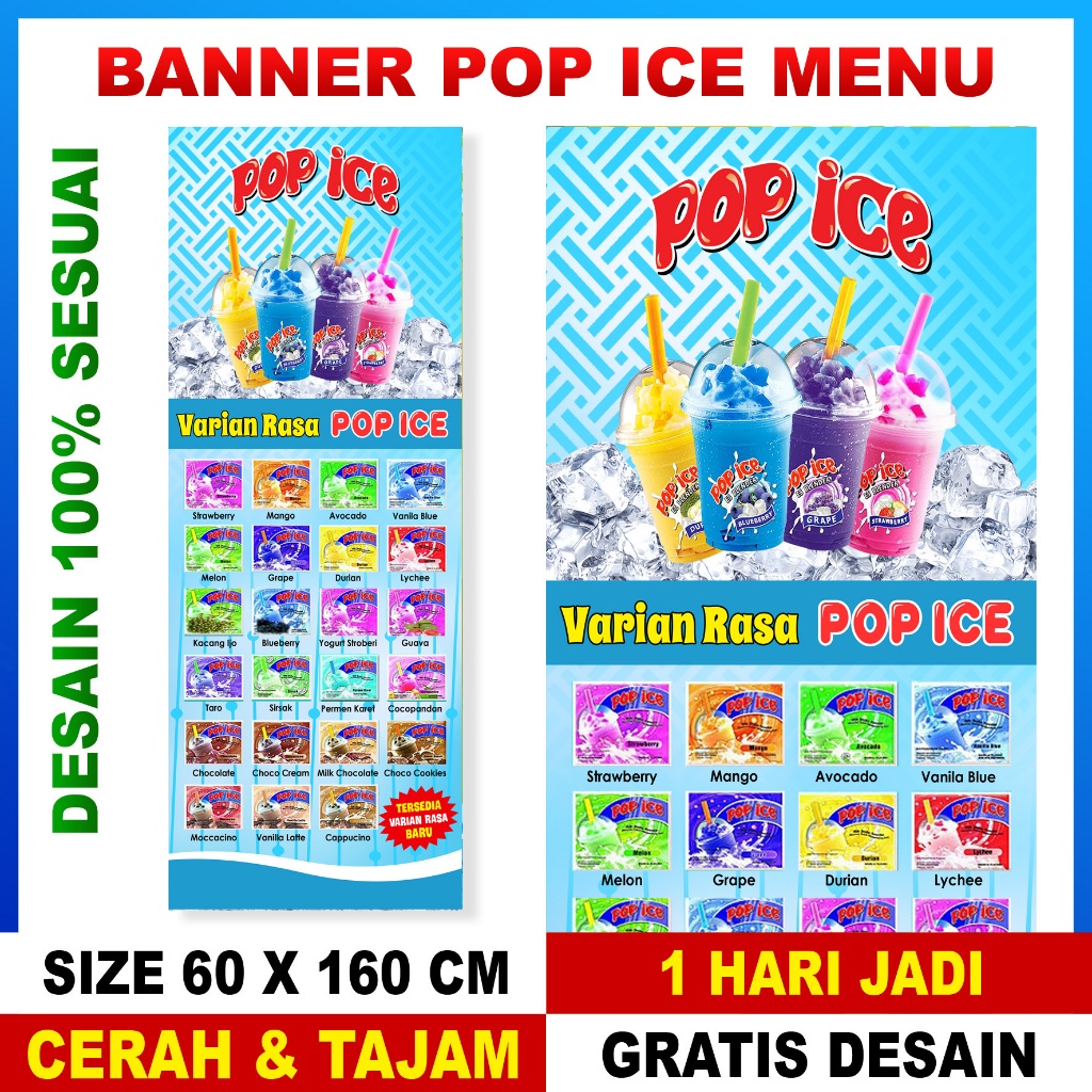 Jual BANNER POP ICE / BANNER ES TEH MENU / BANNER TEH POCIEEE TERBAIK ...