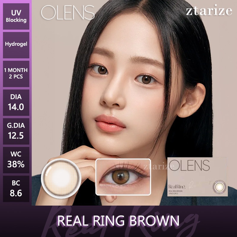 Jual ztarize - Ready Stock - OLENS 🇰🇷 Real Ring Brown 1 Month Soft ...