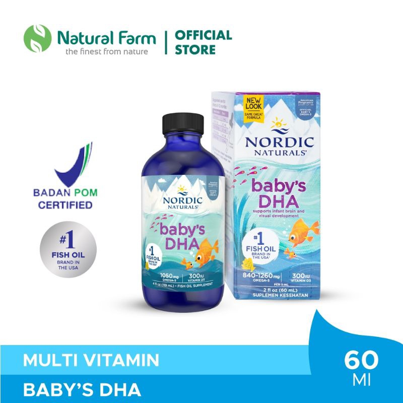 Jual Nordic Natural - Baby's DHA 60ml Tanpa Rasa | Suplemen Vitamin DHA ...
