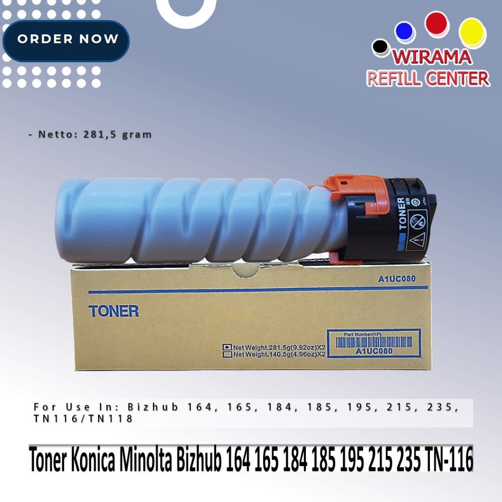 Jual Toner Konica Minolta Bizhub 164 165 184 185 195 215 235 TN-116 | Shopee Indonesia