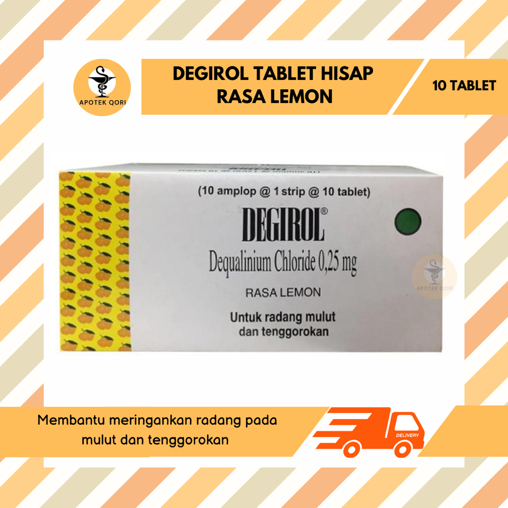 Jual DEGIROL STRIP @ 10 TABLET HISAP/OBAT RADANG TENGGOROKAN/ANTISEPTIK | Shopee Indonesia