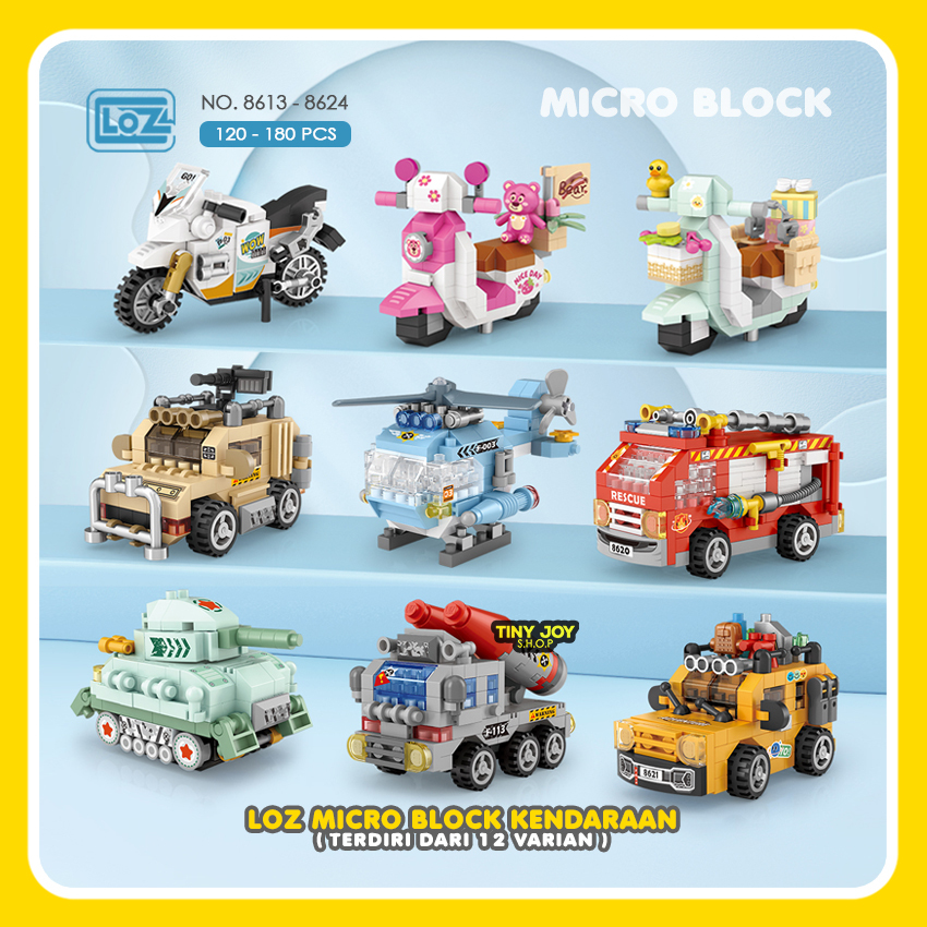 Jual LOZ Kado Mainan Micro Block (MOBIL MOTOR KENDARAAN MINI) 8613-8624 ...