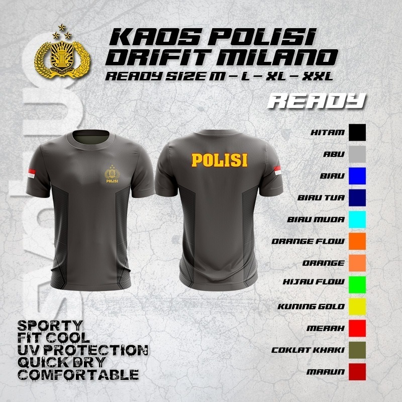Jual Kaos Polisi/ Kaos Polri Bahan Dryfit Milano / Kaos jersey Polisi ...