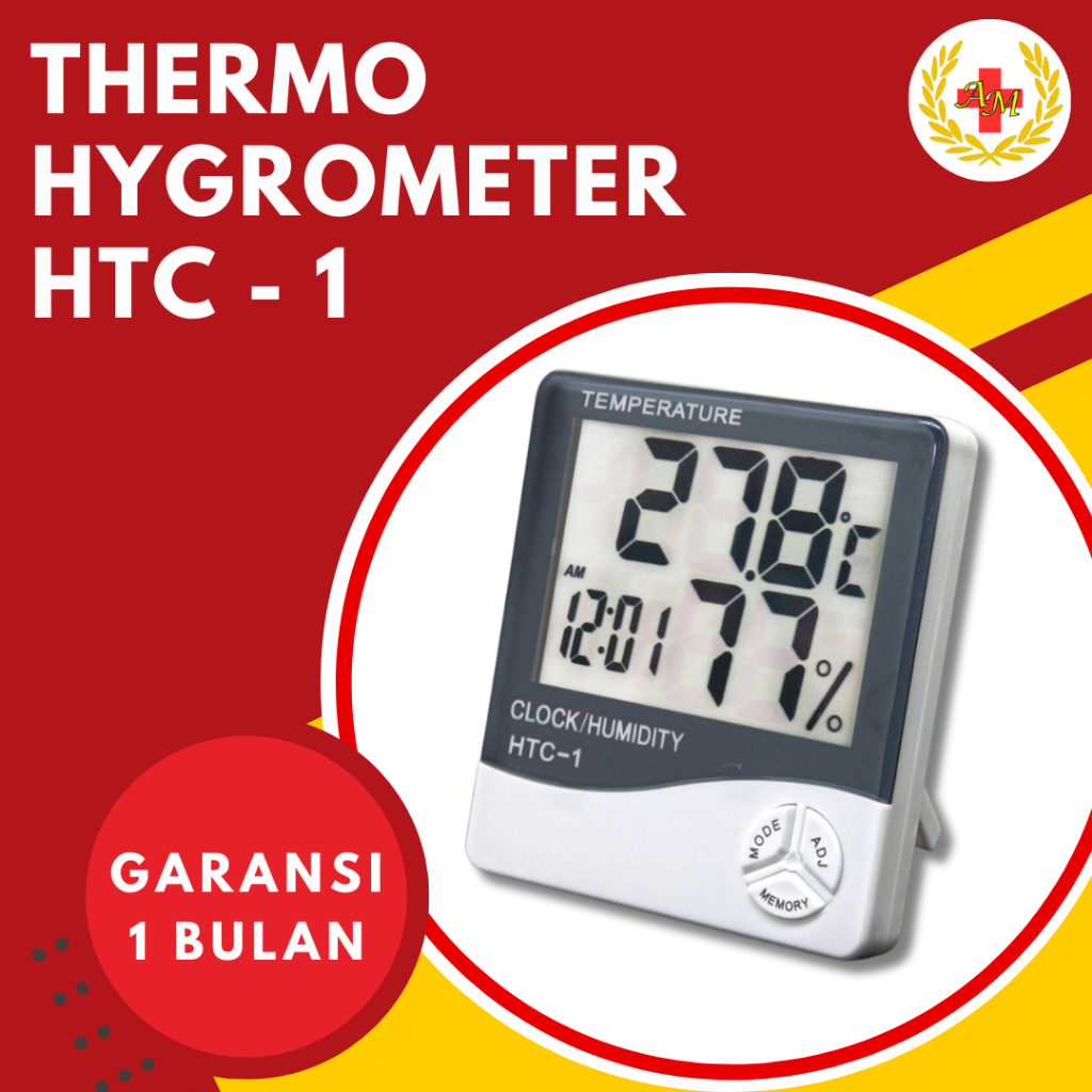 Jual Thermometer Hygrometer Digital HTC1 Thermometer untuk suhu ruangan ...