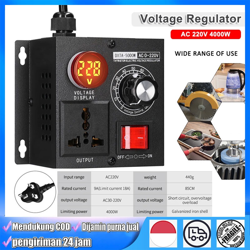 Jual 4000W Compact Variable Voltage Controller AC 110V/220V Speed ...