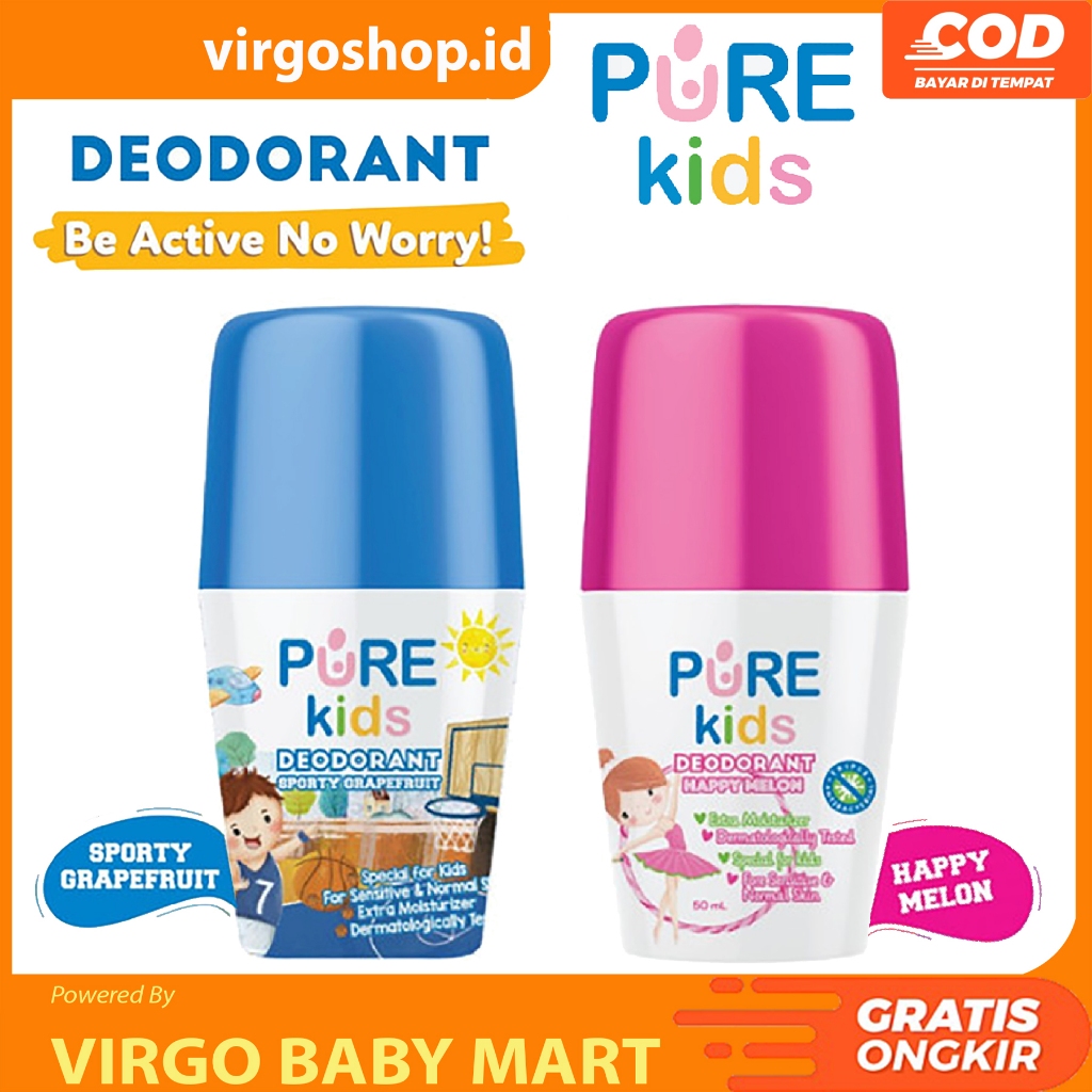 Jual PURE KIDS Deodorant Anak 50 ml Aroma Sporty Grapefulit Happy Melon ...