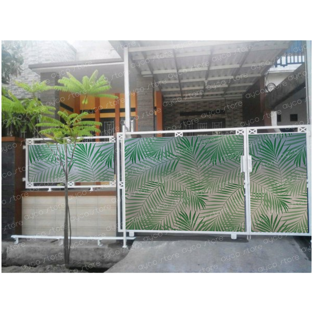 Jual Fiber Pagar Pelapis Penutup Rumah Motif - Palm Leaf | Shopee Indonesia