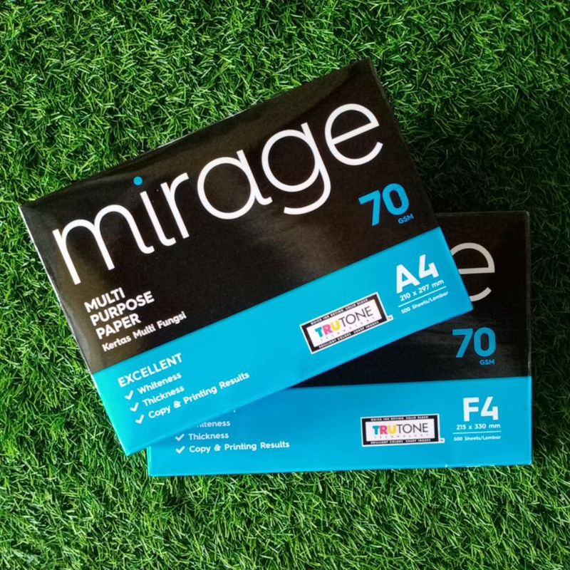 Jual Kertas HVS Putih Polos Photocopy Mirage A4/F4 (D0110/D0113) | Shopee Indonesia