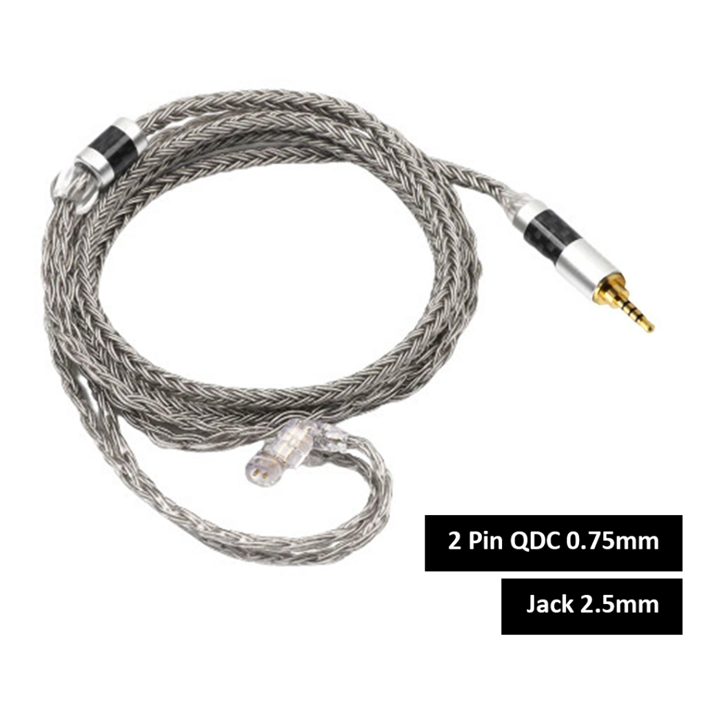 Jual Tripowin Zonie 16 Core Upgraded Silver Plated Cable Earphone IEM Braided 0.78mm / 0.75mm ...