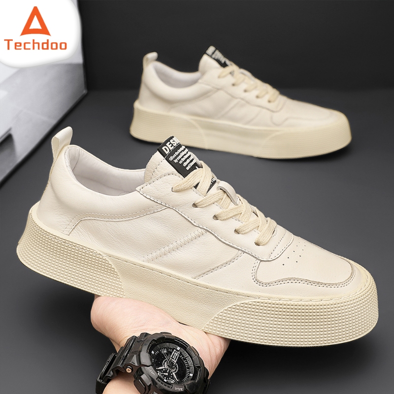 Jual Techdoo Sepatu Lari Olahraga Pria Sepatu Kets Tali Casual Sneakers Sekolah Running Shoes ...