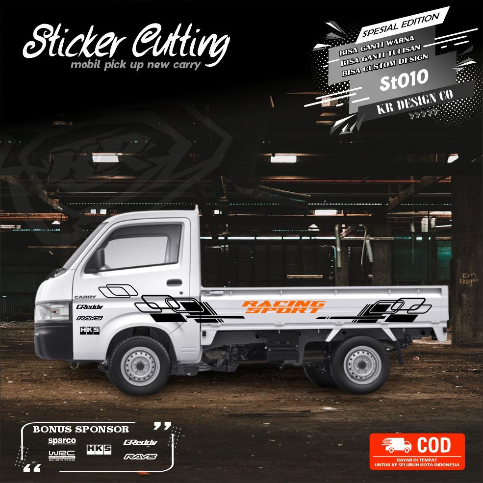 Jual Sticker Cutting Pick Up New Carry Sticker Striping List Body ...