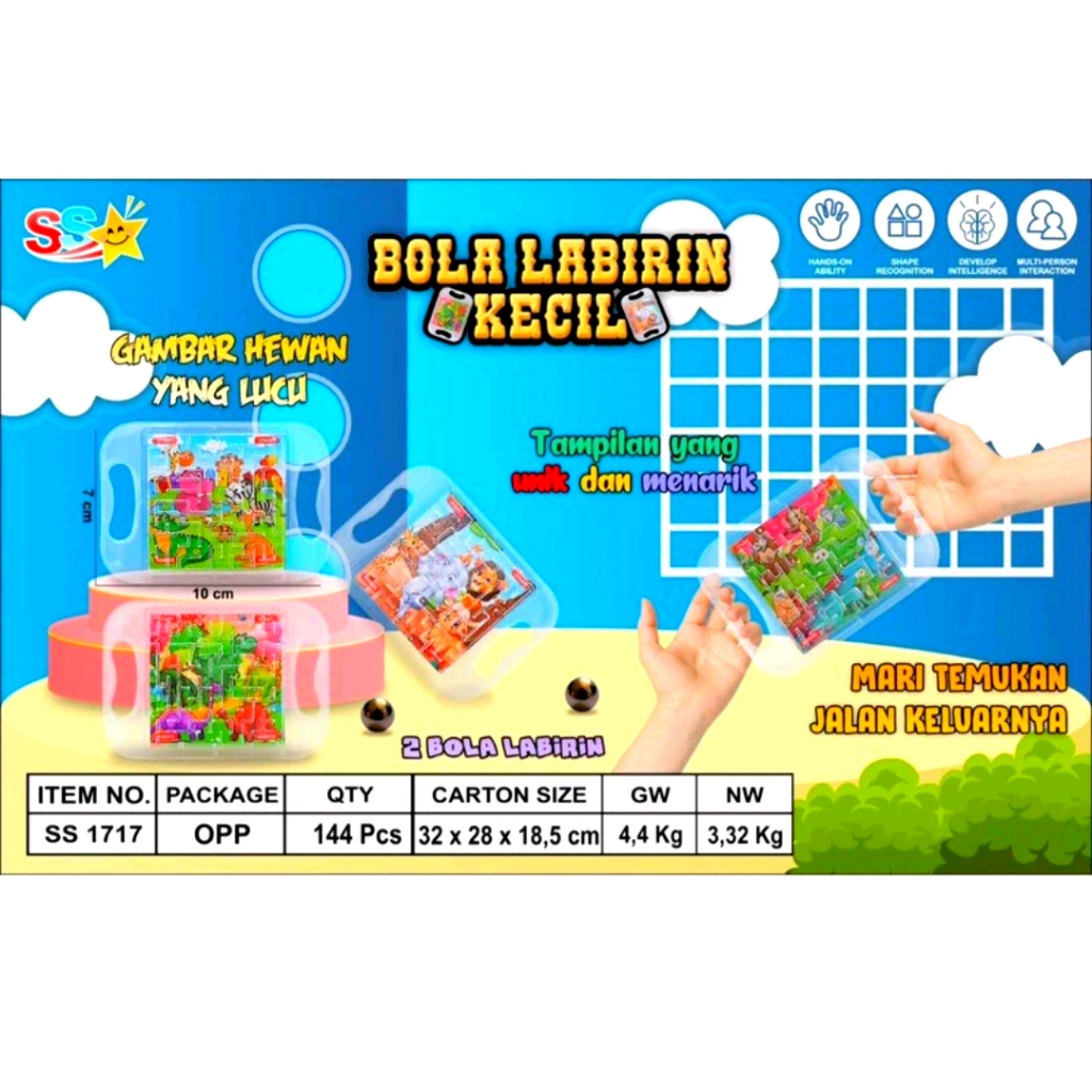 Jual MAINAN EDUKASI MAZE GAME LABIRIN KECIL / SS 1717 | Shopee Indonesia