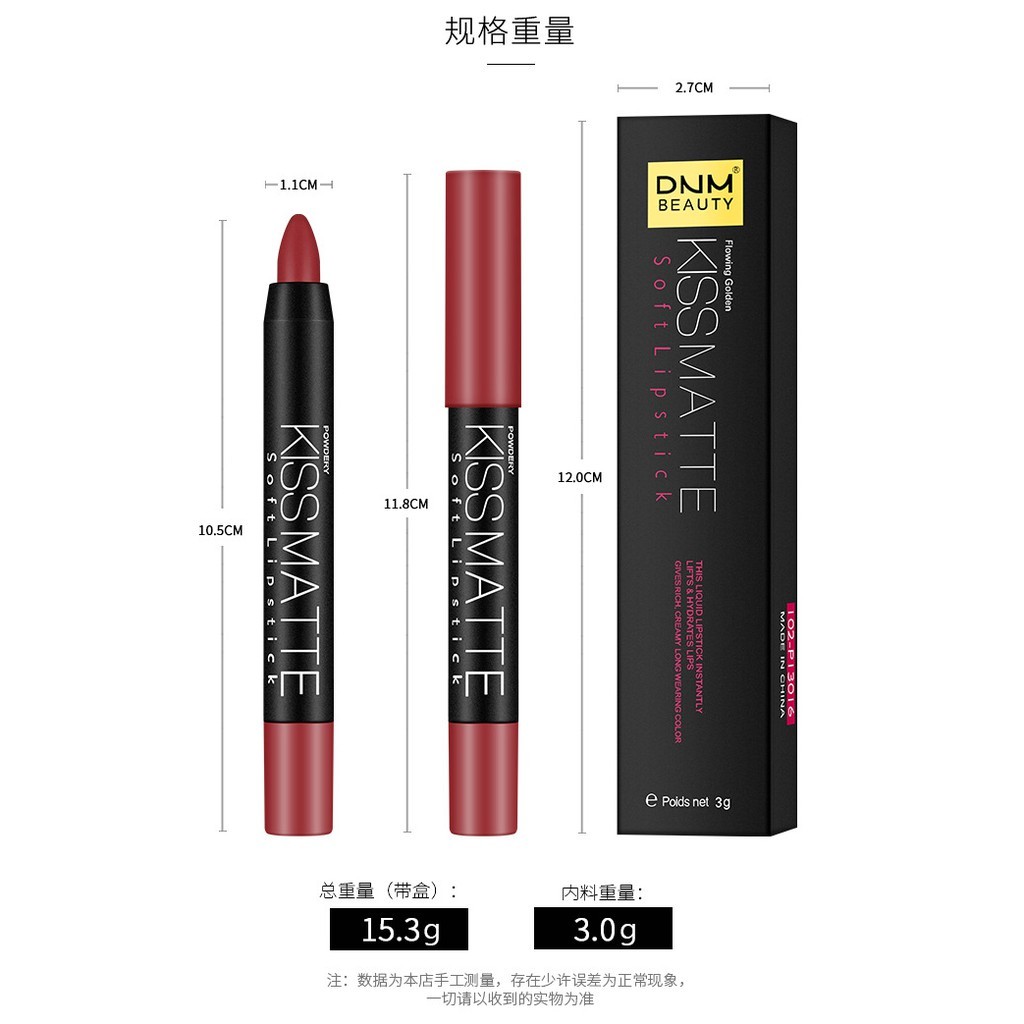 Jual DNM Pensil Lipstik Matte Clay Lipstick Pencil Tahan Lama Long ...