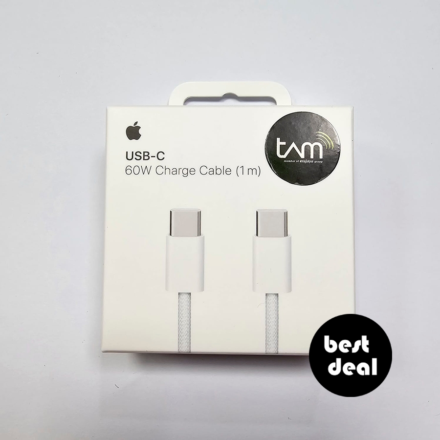 Jual Apple 60W USB-C Charge Cable (1 m) USB-C to USB-C Woven TAM / iBox ...
