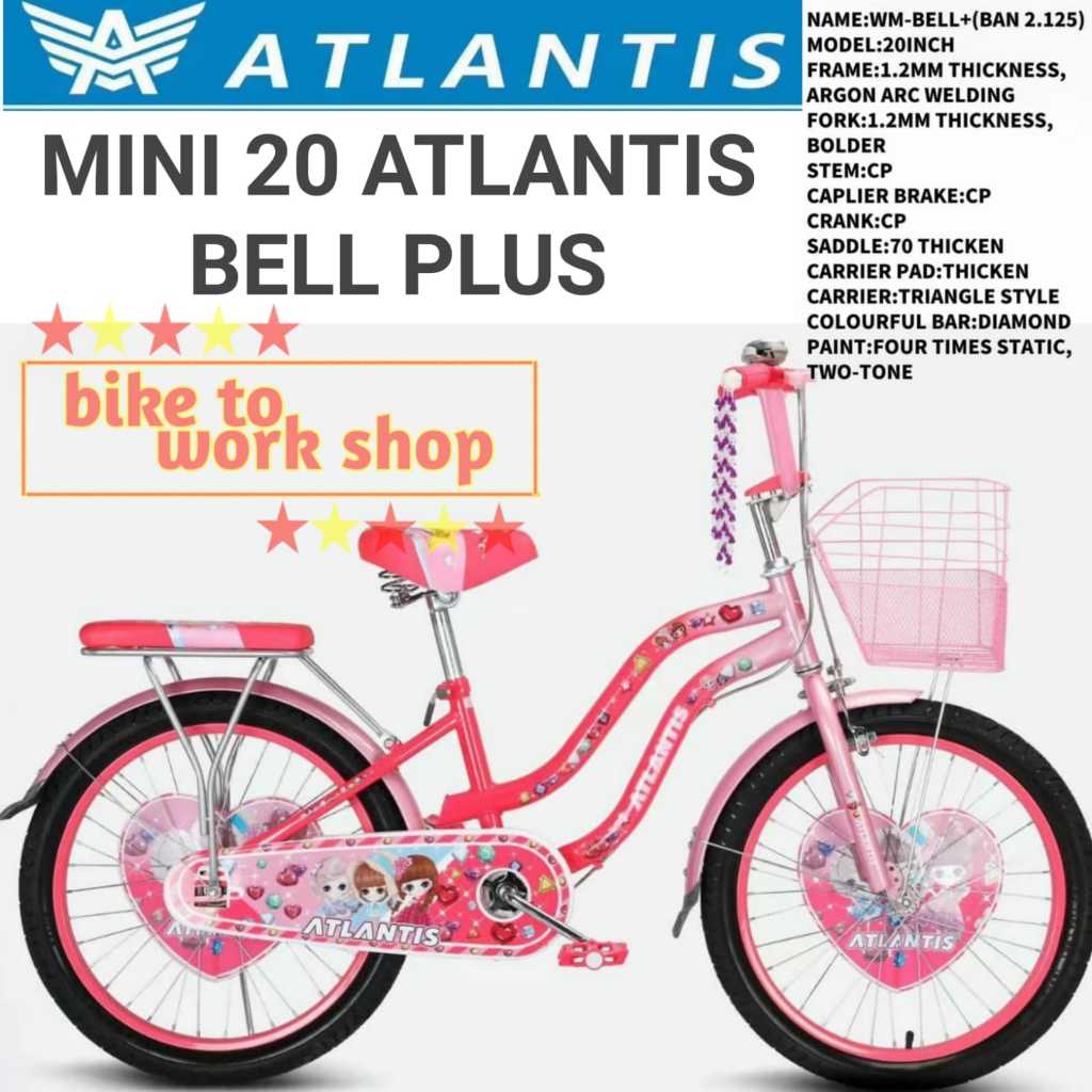 Jual SEPEDA MINI ATLANTIS VELION 20 INCH CTB ANAK PEREMPUAN KERANJANG ...