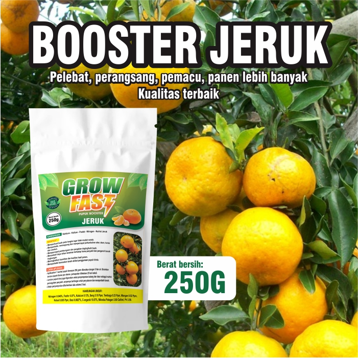 Jual Pupuk Booster Jeruk (250gr) I pupuk organik pelebat tanaman I pupuk organik perangsang ...