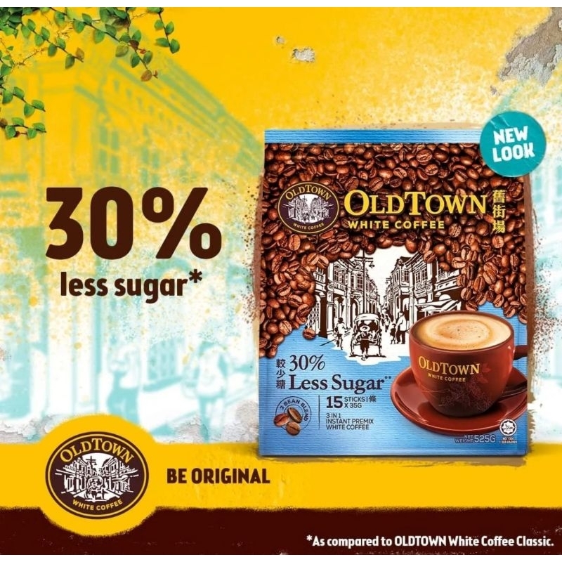 Jual Oldtown Less Sugar 35gr(10 Sachet) Kopi Malaysia 3 in 1/Old Town ...