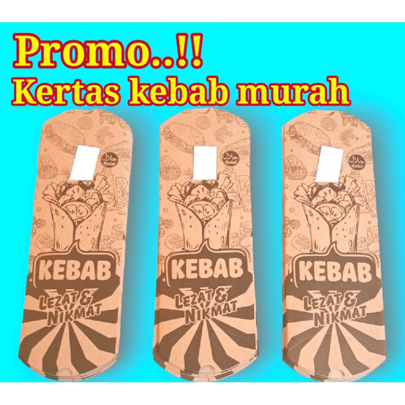 Jual Kertas kebab / Box kebab / Bungkus kebab / Kemasan kebab / Wadah ...