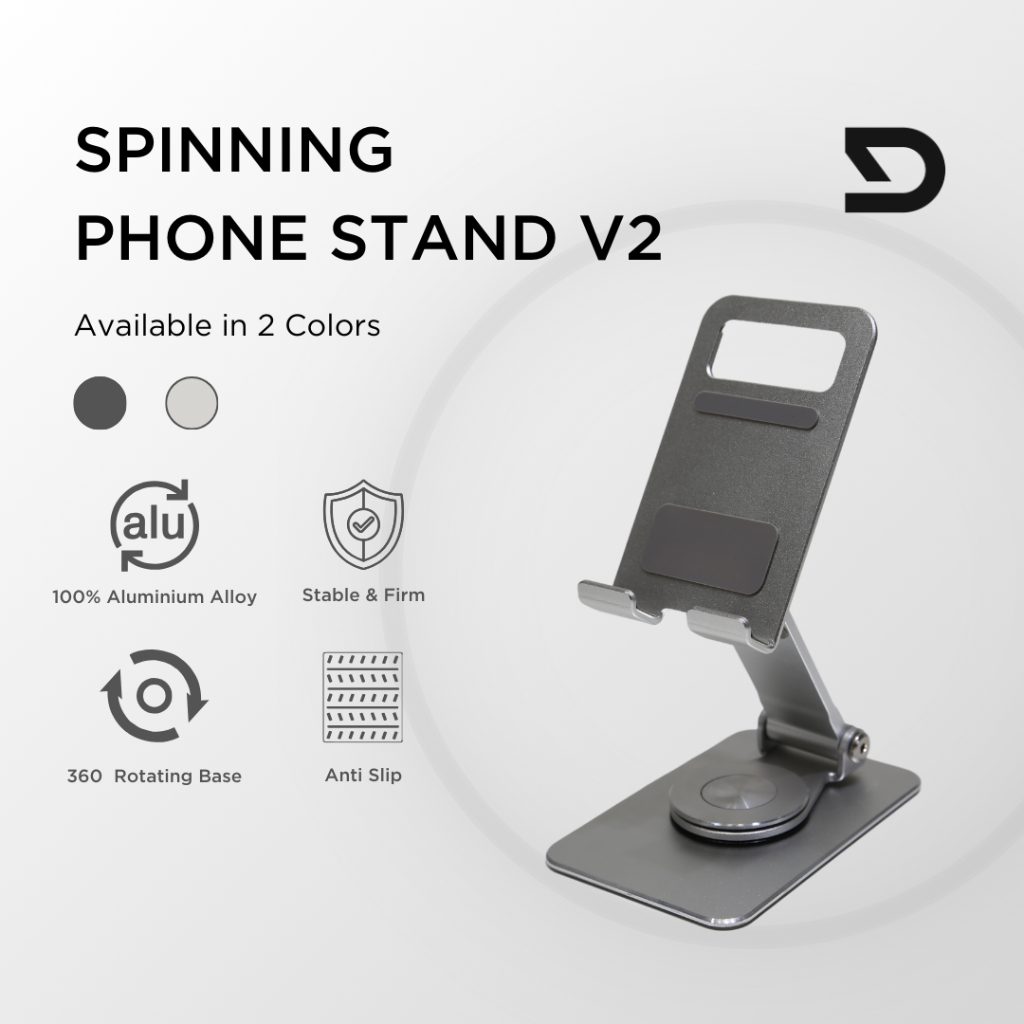 Jual Phone Stand Aluminium Spinning Holder HP Aluminum Meja Folding ...