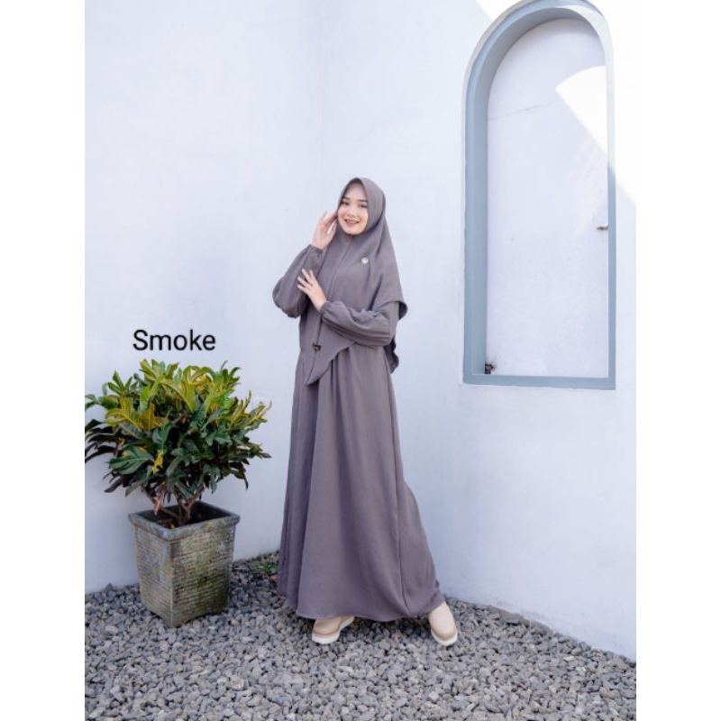 Jual GAMIS SET HIJAB CRINGKLE AIRFLOW MODEL BALONA BY DENYAN MW ...