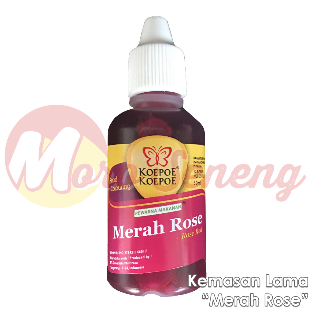 Jual Merah Rose Muda Kupu Pink Koepoe 30 ml Pewarna Makanan | Shopee ...