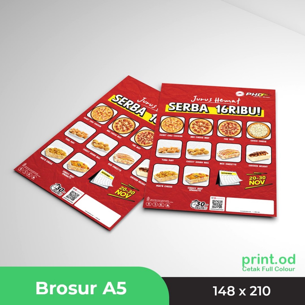 Jual Cetak Brosur A5 (14,8 x 21cm) I Art Paper (AP) 150 gsm I Full ...