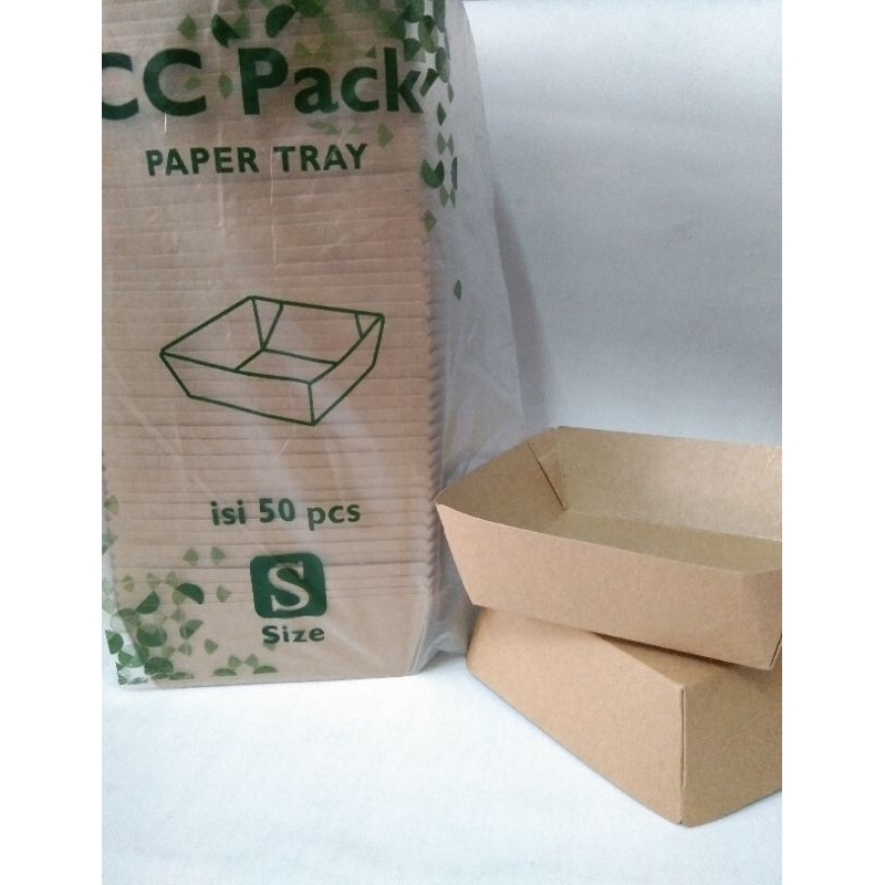 Jual PAPER TRAY COKLAT LAMINASI / PAPER LUNCH BOX KRAFT TANPA TUTUP ...