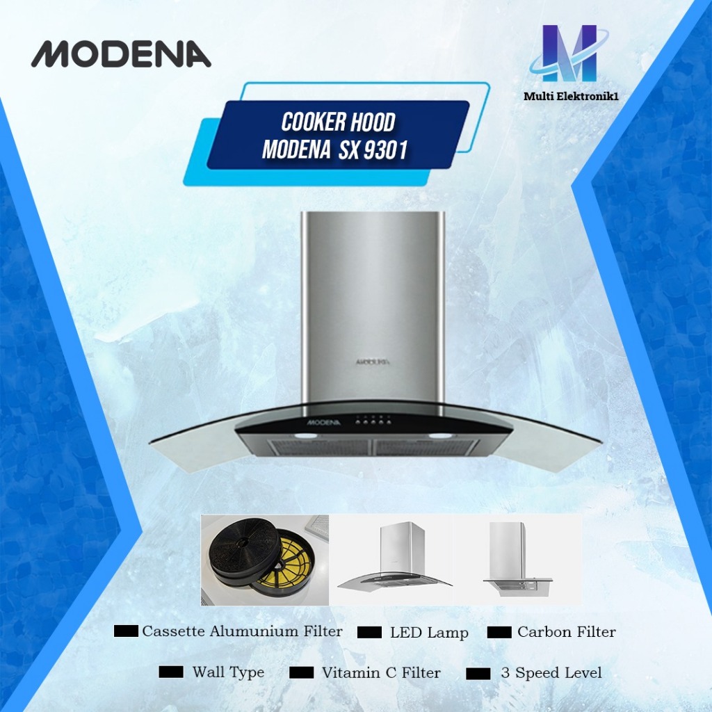 Jual Chimney Exhaust Cooker Hood Modena Cx 9301 90 Cm | Shopee Indonesia