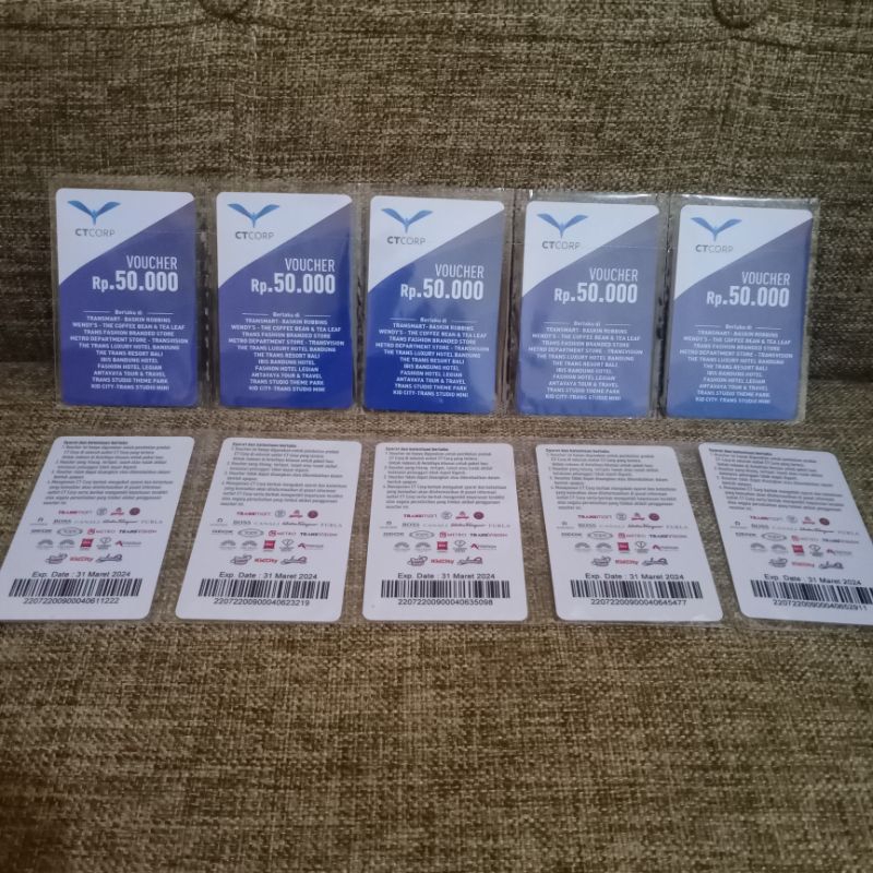 Jual Voucher Transmart, CT Crop, Baskin Robbins, Wendys, Kidcity, Trans ...