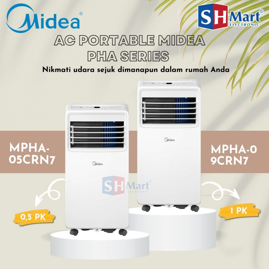 Jual AC PORTABLE MIDEA 1/2 PK MPHA-05CRN7 / 1 PK MPHA-09CRN7 INSTAN ...