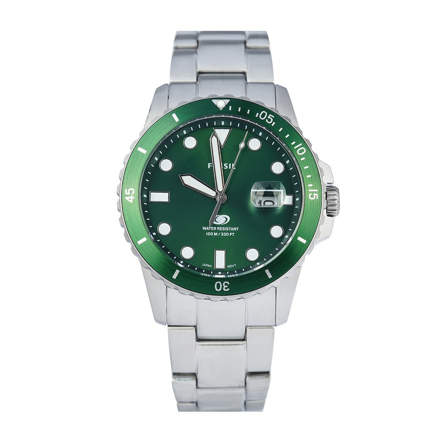 Jual Jam Tangan Pria FOSSIL Blue Dive Three-Hand FS6033 Green Dial ...