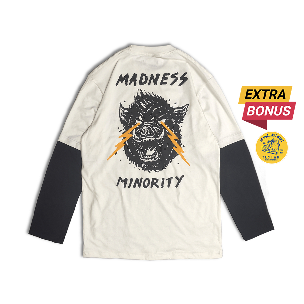 Jual Yes I Am - Hoglgt Kaos Skena Lengan Panjang Double Layer Putih ...