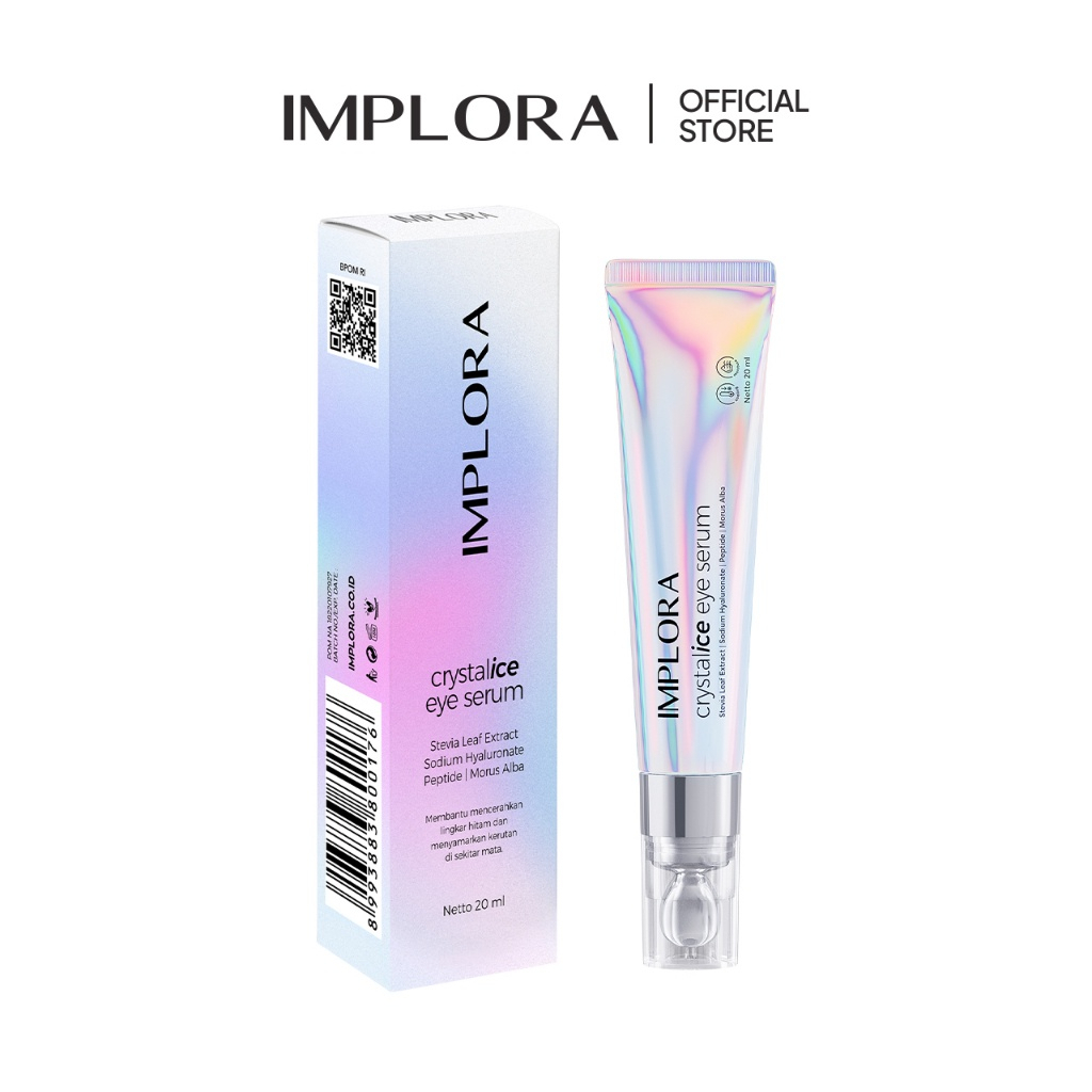 Jual IMPLORA CRYSTALICE EYE SERUM 20 ML KRIM PENCERAH BAWAH MATA PANDA - Eye Cream Serum 20ml ...
