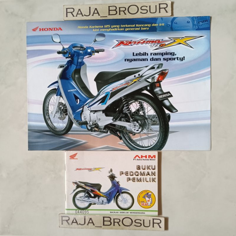 Jual Buku pedoman pemilik/manual book + Poster brosur katalog leaflet jadul lawas Honda Karisma ...
