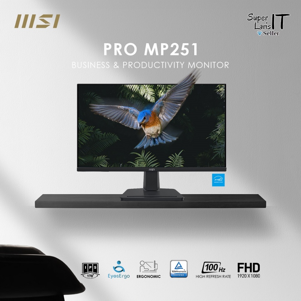 Jual MSI PRO MP251 Monitor Gaming 24" 24.5" FHD IPS 100Hz | Shopee ...