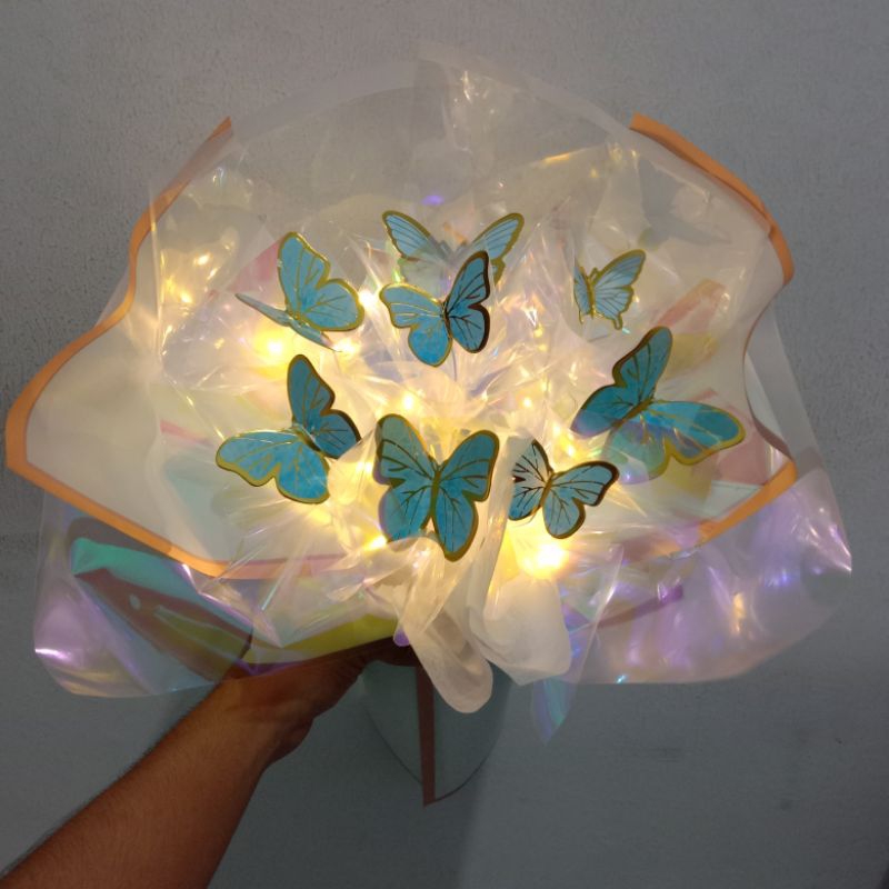 Jual Butterfly Bouquet With LED (Buket Kupu-kupu dengan LED) | Shopee ...