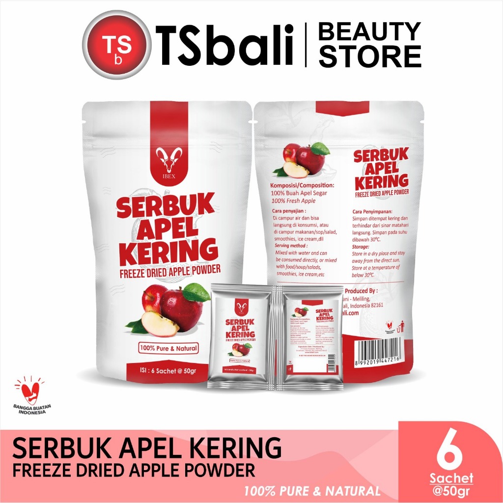 Jual IBEX Freeze Dried Apple Powder/Serbuk Apel Kering 100% Pure ...
