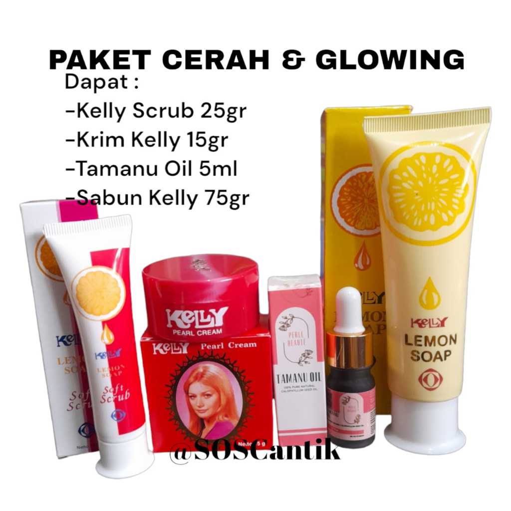Jual PAKET PENCERAH LEVEL 1, PAKET KELLY SABUN KELLY LEMON, CREAM KELLY ...