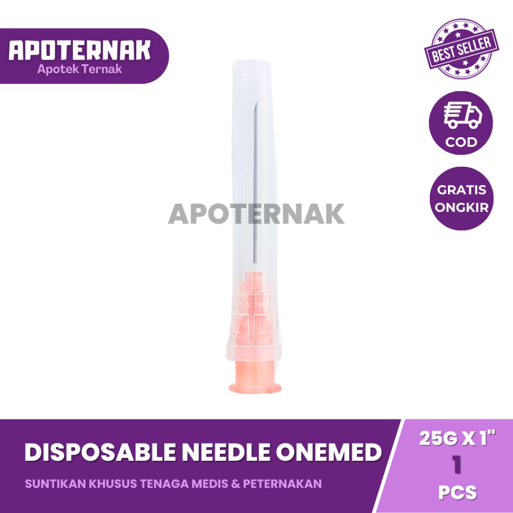 Jual ONEMED NEEDLE 18G 21G 23G 24G 25G 26G 30G | 1 Biji | Jarum One Med Suntikan Khusus Tenaga ...