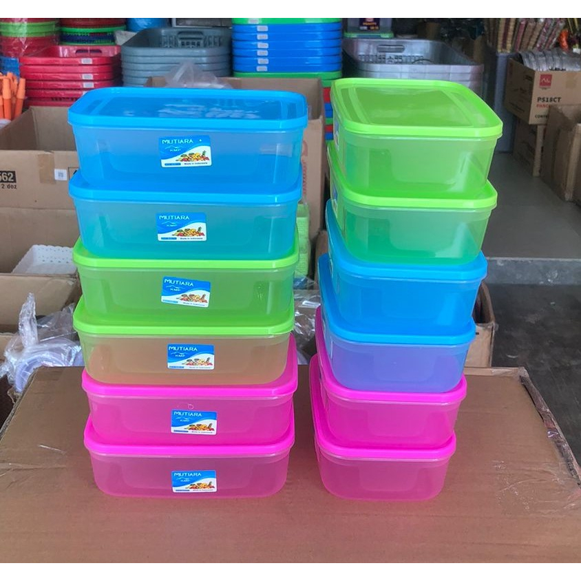 Jual Kotak Plastik - Bekal - Lunch Box - Wadah Bumbu PUTIH & WARNA 700 ...
