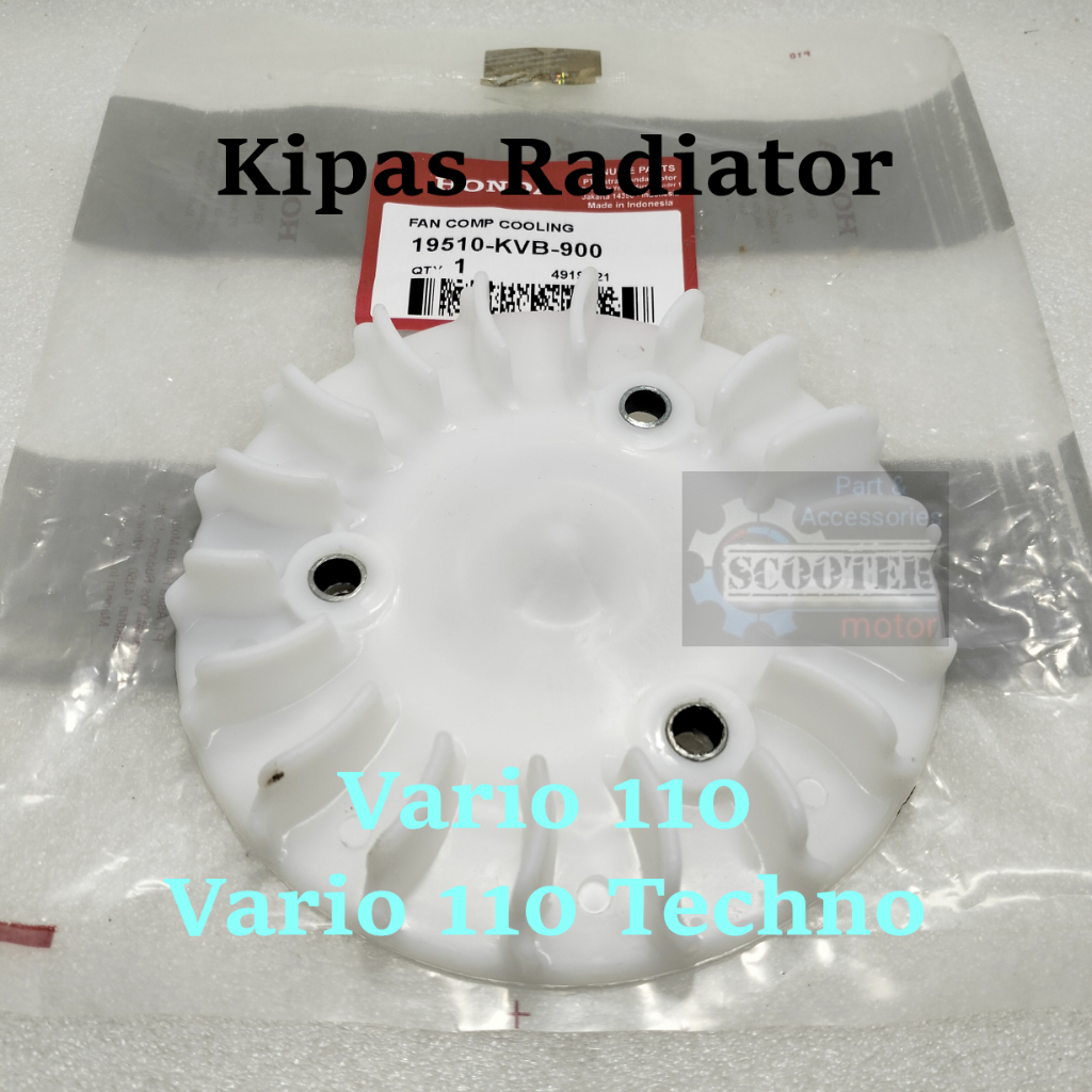 Jual Kipas Radiator KVB VARIO 110 KARBU TECHNO ORIGINAL AHM HONDA ORI ...