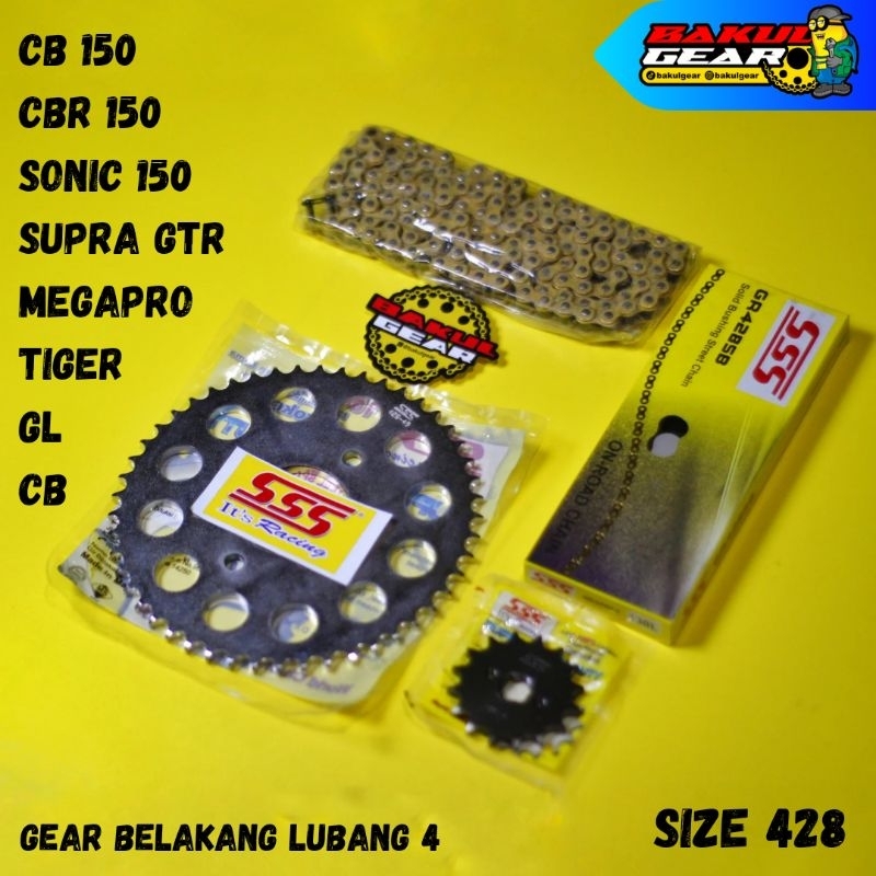 Jual Gear Set SSS CB150r CBR150r Tiger CB GL Verza Sonic 150r Supra GTR ...