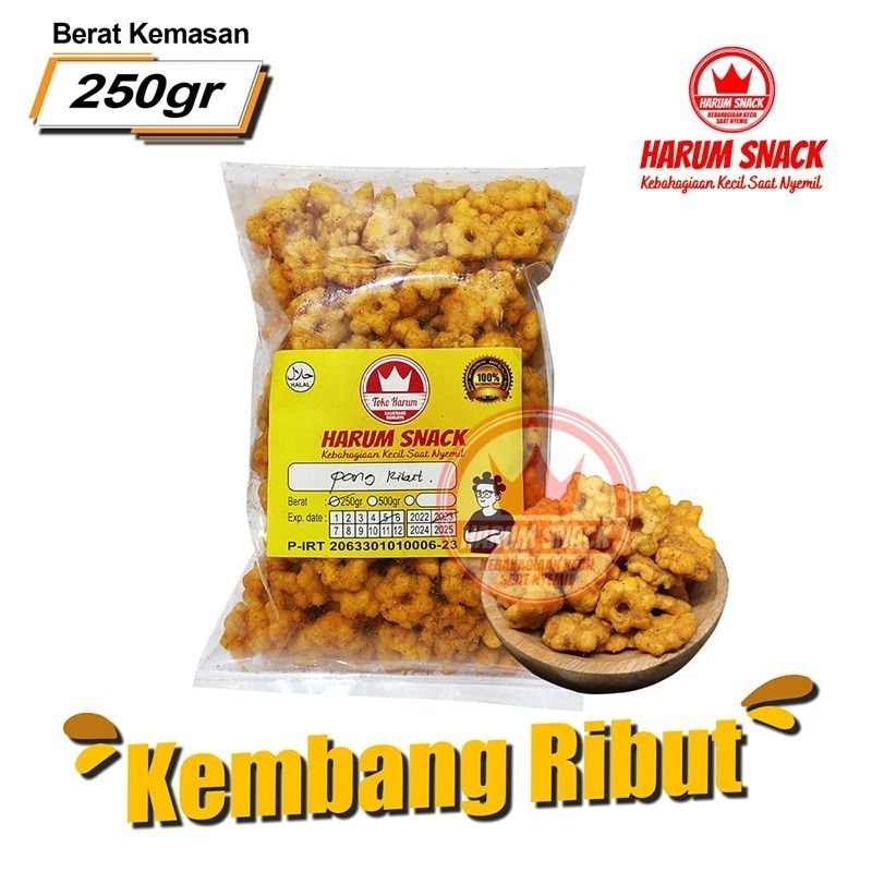 Jual KEMBANG RIBUT 250 Gram [Harum Snack Official] PANG RIBUT SNACK ...